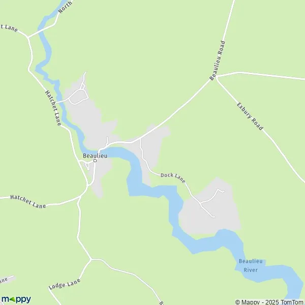 Map Beaulieu: map of Beaulieu, New Forest SO42 7 and practical information