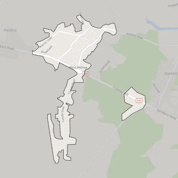 Map West Wellow: map of West Wellow (SO51 6) and practical information