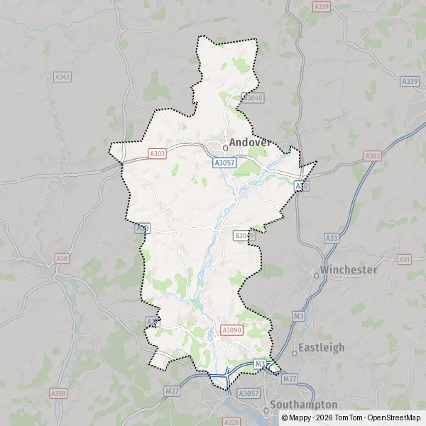 Map Romsey: map of Romsey (SO51 8) and practical information