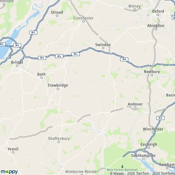 Map West Winterslow: map of West Winterslow (SP5 1) and practical ...