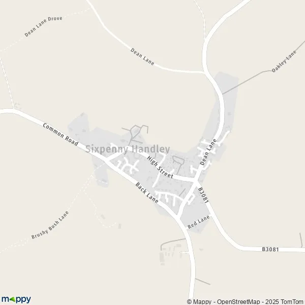 Map Sixpenny Handley: map of Sixpenny Handley, Dorset SP5 5 and ...