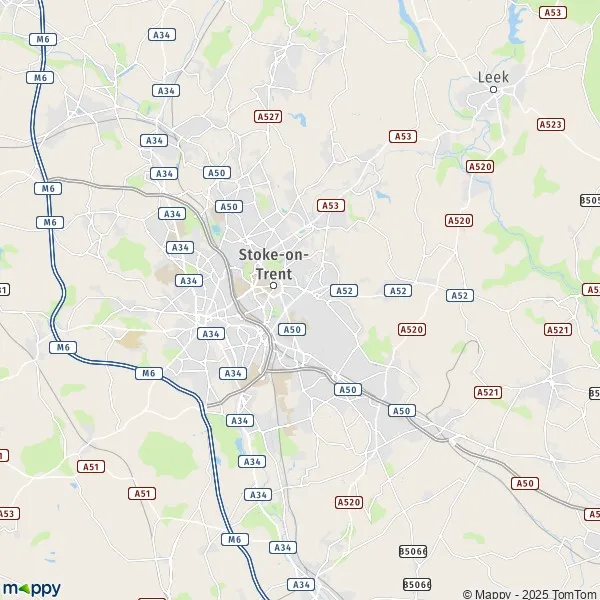 Map Stoke-on-Trent: map of Stoke-on-Trent (ST1 1) and practical information