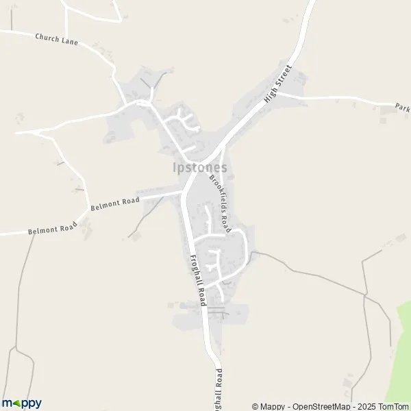 Map Ipstones: map of Ipstones, Staffordshire Moorlands ST10 2 and ...