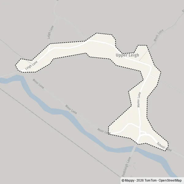Map Upper Leigh: map of Upper Leigh, East Staffordshire ST10 4 and ...