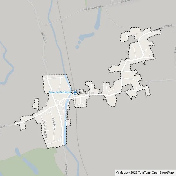 Map Barlaston: map of Barlaston (Railway Station), Stafford ST12 9DQ ...