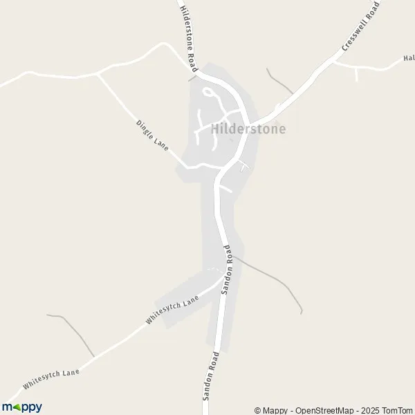 Map Hilderstone: map of Hilderstone, Stafford ST15 8 and practical ...