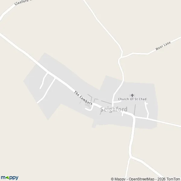 Map Seighford: map of Seighford, Stafford ST18 9 and practical information