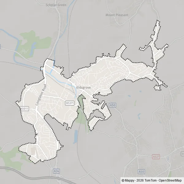 Map Kidsgrove: map of Kidsgrove (Railway Station), Newcastle-under-Lyme ...