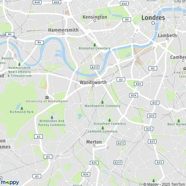 Map Wandsworth: map of Wandsworth (SW11 1) and practical information