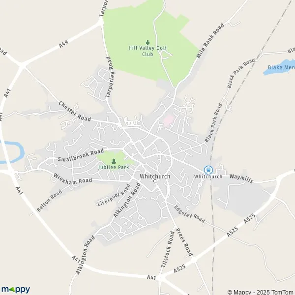 Map Whitchurch: map of Whitchurch, Shropshire SY13 1 and practical ...