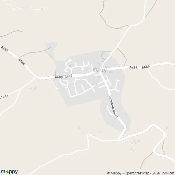 Map Kerry: map of Kerry, Powys SY16 4 and practical information