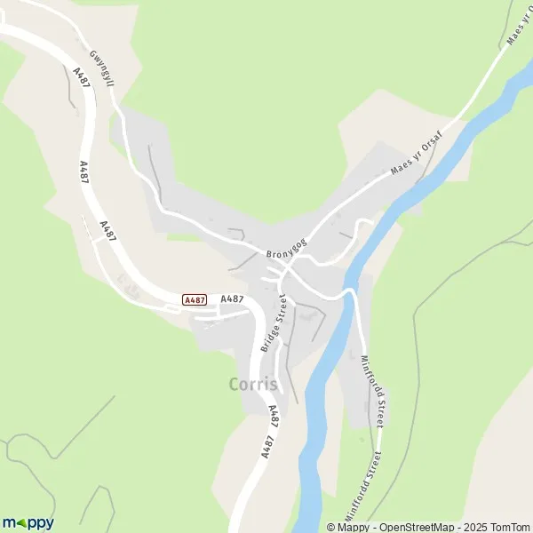 Map Corris: map of Corris, Gwynedd SY20 9 and practical information