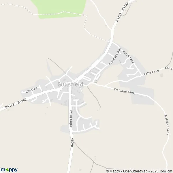 Map Guilsfield: map of Guilsfield (SY21 9) and useful information