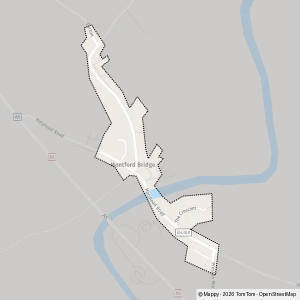 Map Montford Bridge: map of Montford Bridge, Shropshire SY4 1 and ...