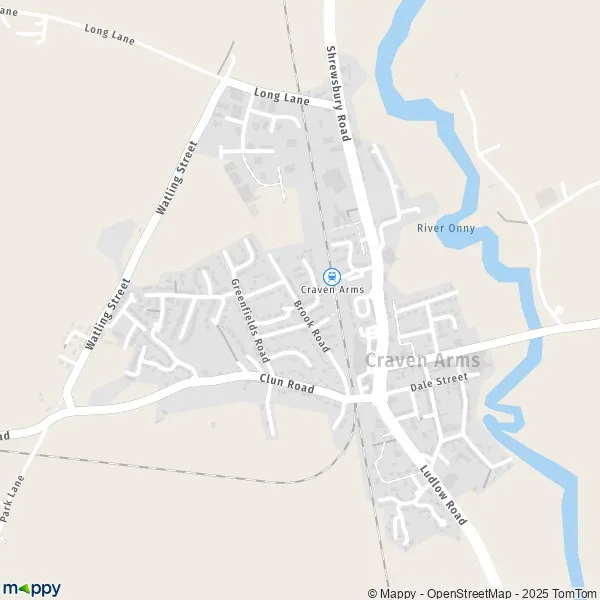 Map Craven Arms: map of Craven Arms, Shropshire SY7 9 and practical ...