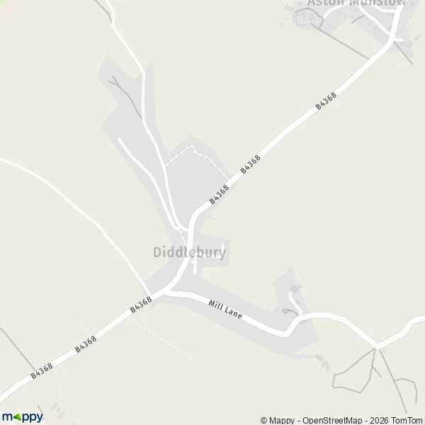 Map Diddlebury: map of Diddlebury, Shropshire SY7 9 and practical ...