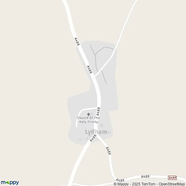 Map Lydham: map of Lydham, Shropshire SY9 5 and practical information