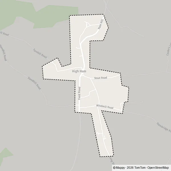 Map High Ham: map of High Ham, South Somerset TA10 9 and practical ...