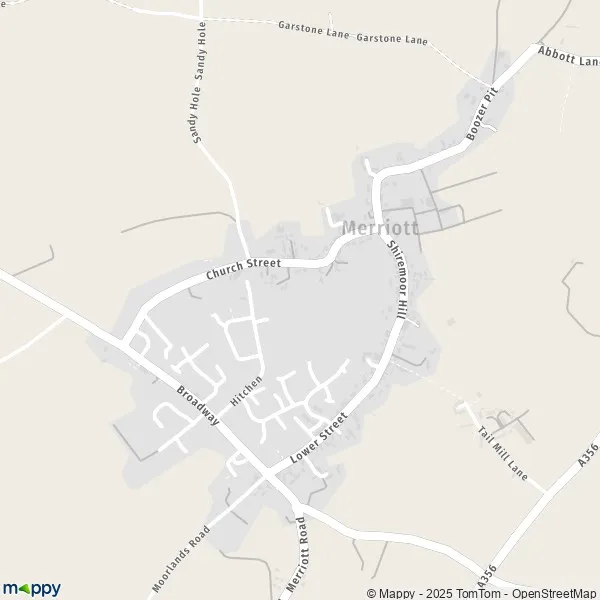 Map Merriott: map of Merriott, South Somerset TA16 5 and practical ...