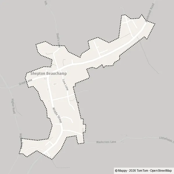 Map Shepton Beauchamp: map of Shepton Beauchamp, South Somerset TA19 0 ...