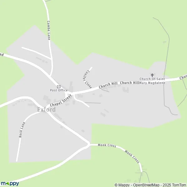 Map Exford: map of Exford, South Somerset TA24 7 and practical information
