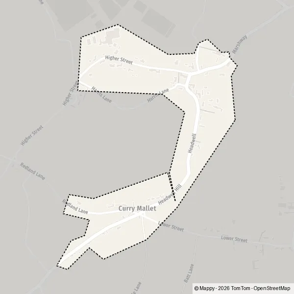 Map Curry Mallet: map of Curry Mallet, South Somerset TA3 6 and ...