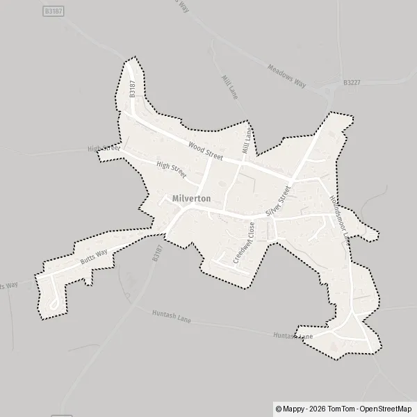 Map Milverton: map of Milverton, South Somerset TA4 1 and practical ...