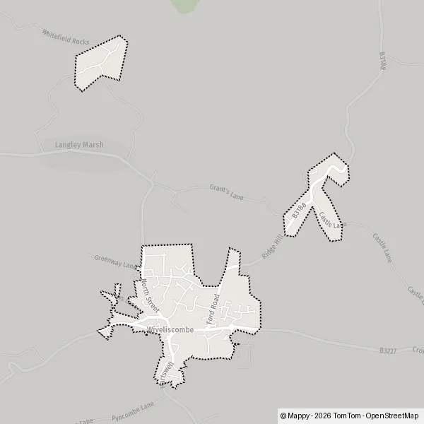 Map Wiveliscombe: map of Wiveliscombe, South Somerset TA4 2 and ...