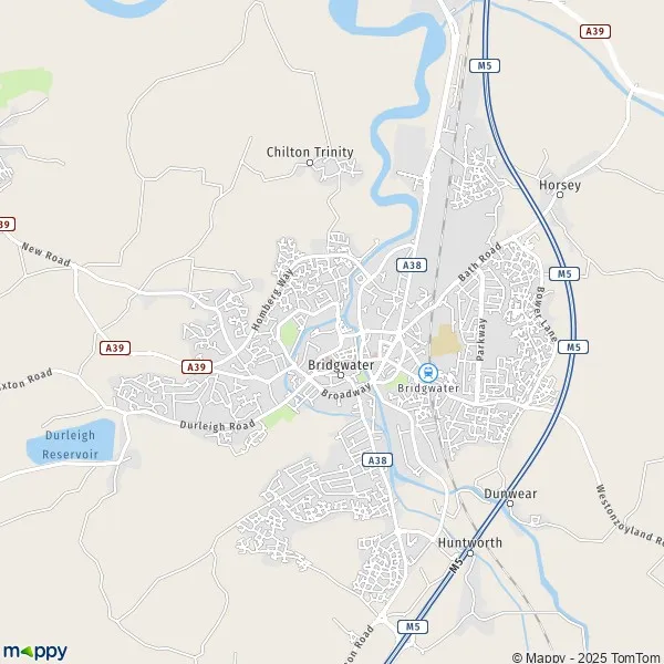 Map Bridgwater: map of Bridgwater, South Somerset TA6 3 and practical ...