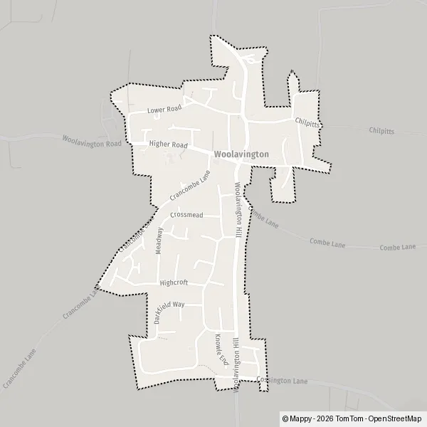 Map Woolavington: map of Woolavington, South Somerset TA7 8 and ...