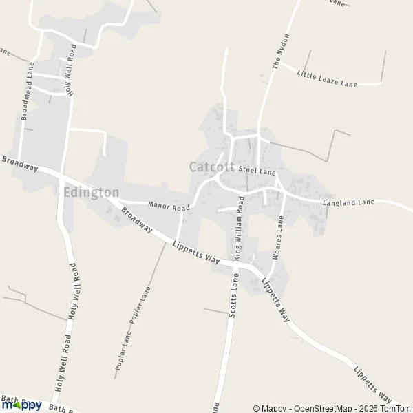 Map Catcott: map of Catcott, South Somerset TA7 9 and practical information