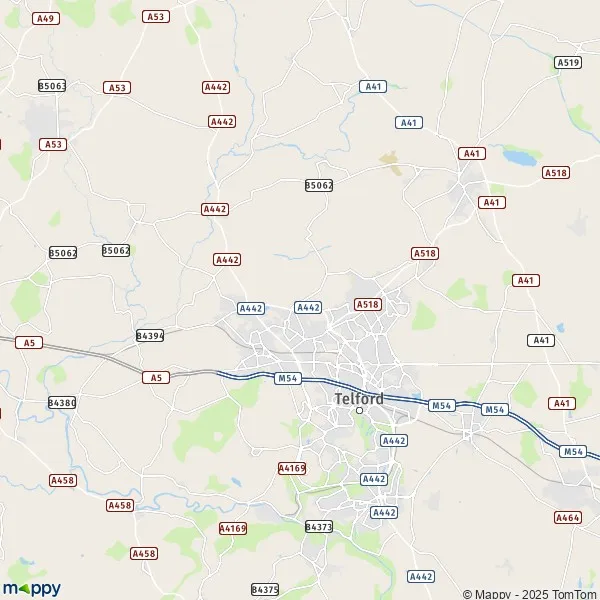 Map Telford: map of Telford (TF3 4) and practical information