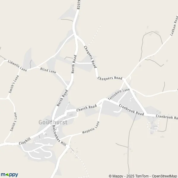 Map Goudhurst: map of Goudhurst, Tunbridge Wells TN17 1 and practical ...