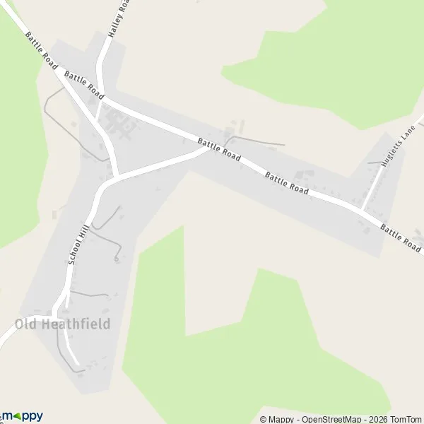 Map Old Heathfield: map of Old Heathfield, Wealden TN21 9 and practical ...