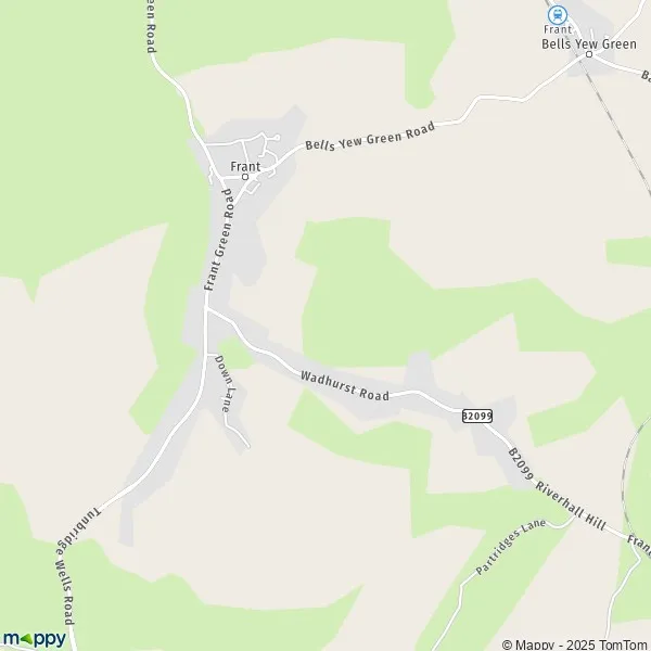 Map Frant: map of Frant, Wealden TN3 9 and practical information