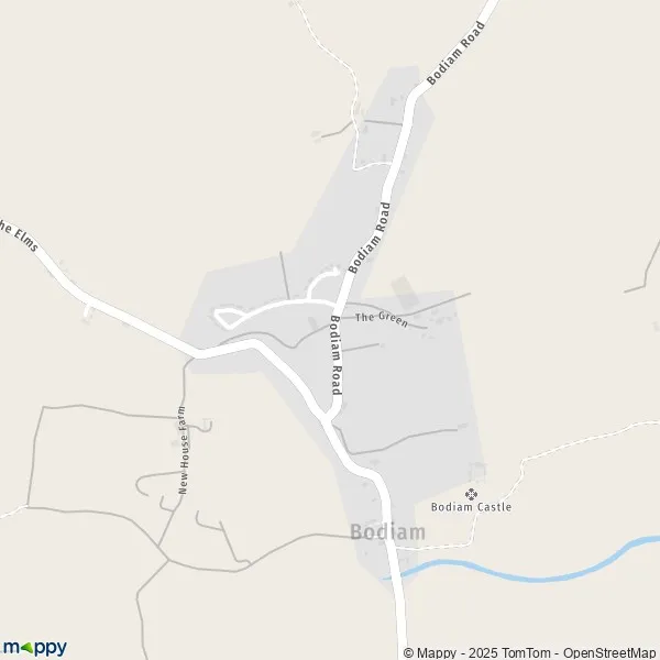 Map Bodiam: map of Bodiam, Rother TN32 5 and practical information