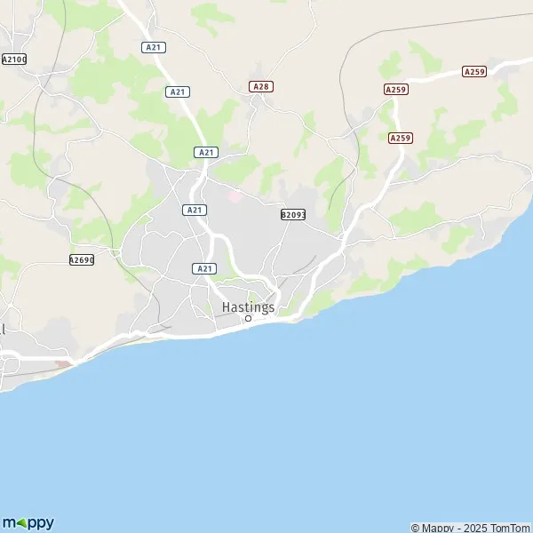 Map Hastings: map of Hastings (TN34 1) and practical information