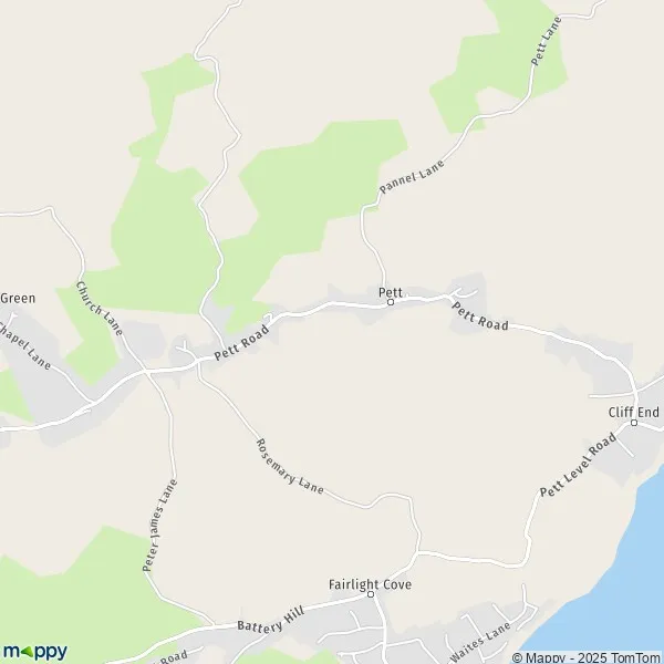 Map Pett: map of Pett, Rother TN35 4 and practical information