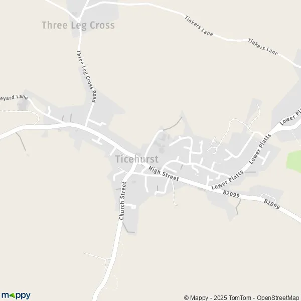 Map Ticehurst: map of Ticehurst, Rother TN5 7 and practical information