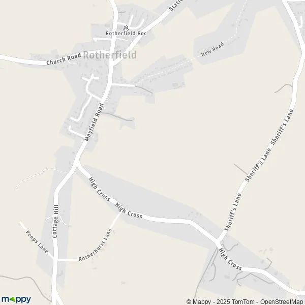 Map Rotherfield: map of Rotherfield, Wealden TN6 3 and practical ...
