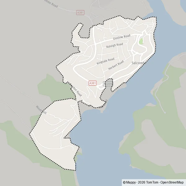 Map Salcombe: map of Salcombe, South Hams TQ8 8 and practical information