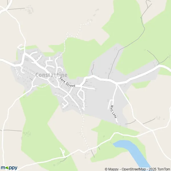 Map Constantine: map of Constantine, Cornwall TR11 5 and practical ...