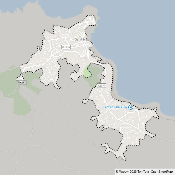 Map Saint Ives: map of Saint Ives, Cornwall TR26 1 and practical ...