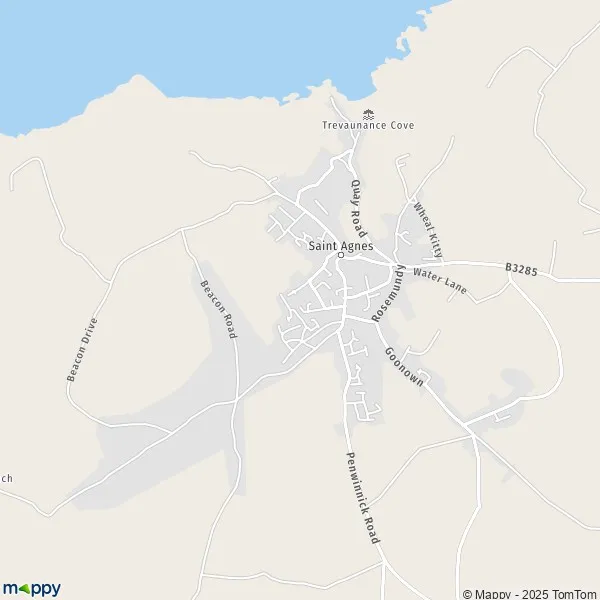Map Saint Agnes: map of Saint Agnes, Cornwall TR5 0 and practical ...