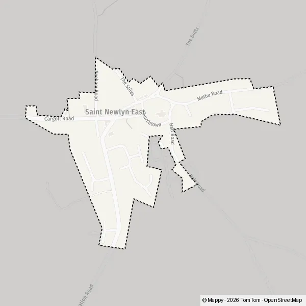 Map Saint Newlyn East: map of Saint Newlyn East, Cornwall TR8 5 and ...