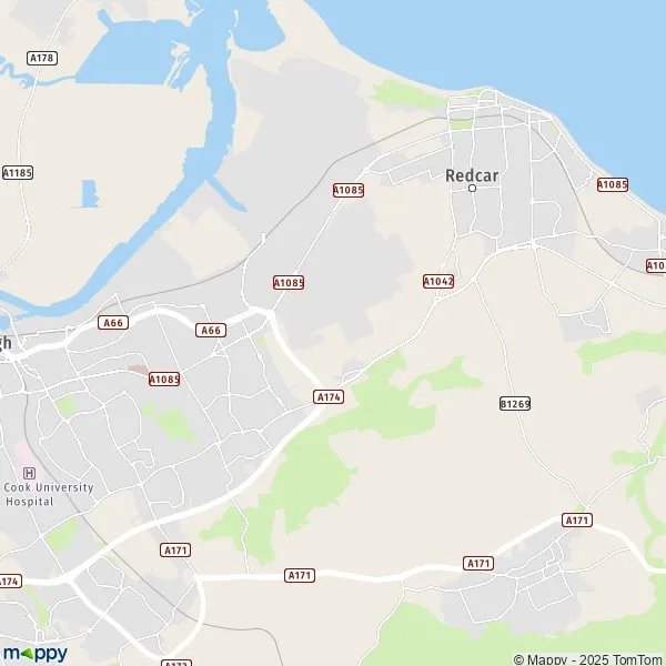 Map Redcar: map of Redcar, Redcar and Cleveland TS10 4 and practical ...