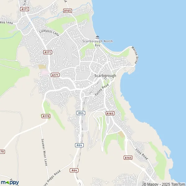 Map Scarborough: map of Scarborough (TS13 5) and practical information