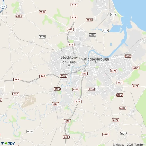 Map Thornaby on Tees: map of Thornaby on Tees (TS17 0) and practical ...