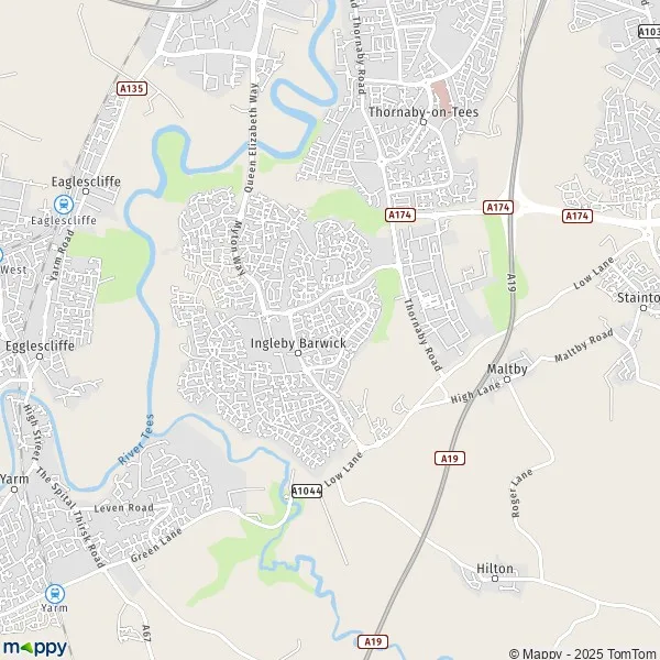 Map Ingleby Barwick: map of Ingleby Barwick, Stockton-on-Tees TS17 0 ...