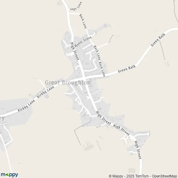 Map Great Broughton: map of Great Broughton, Hambleton TS9 7 and ...